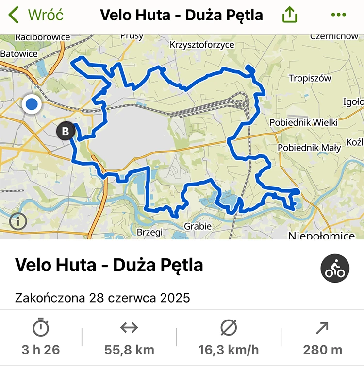 Kraków: Velo Huta - Duża Pętla - szlak rowerowy